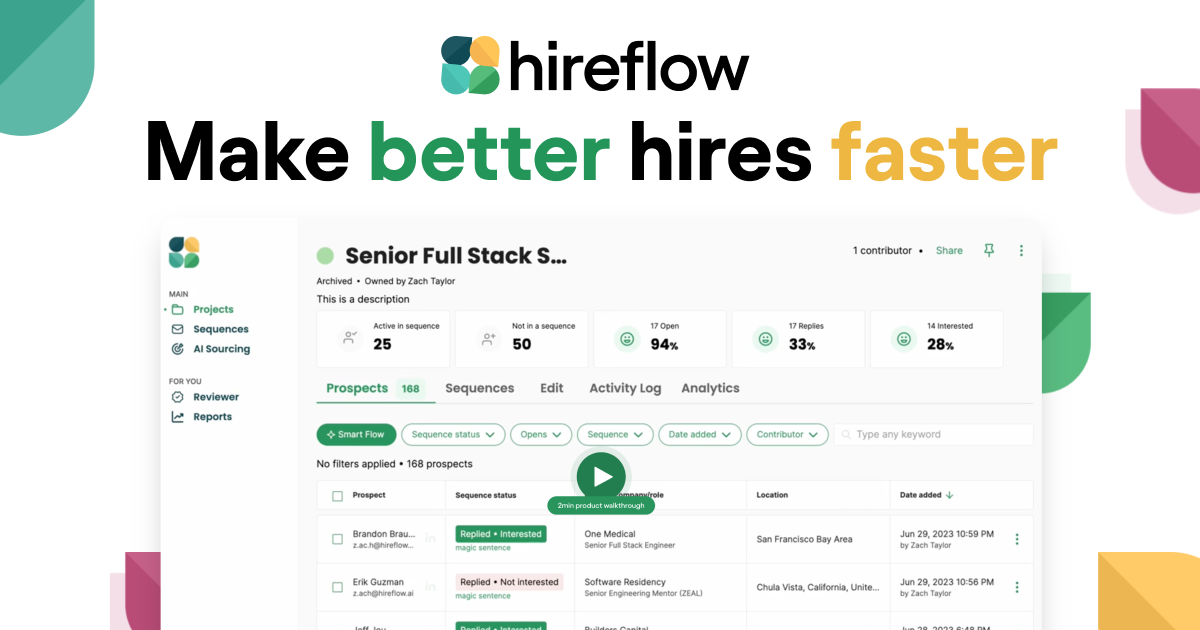 Hireflow | AI Sourcing and Recruiting Automation
